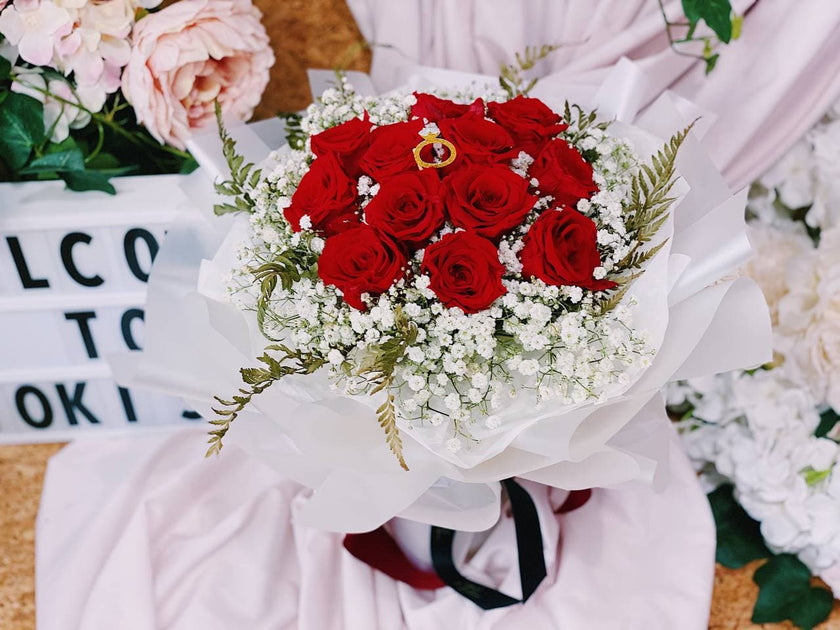 Proposal Flower Bouquet Diamond Ring / Marry Me Topper – TOKI