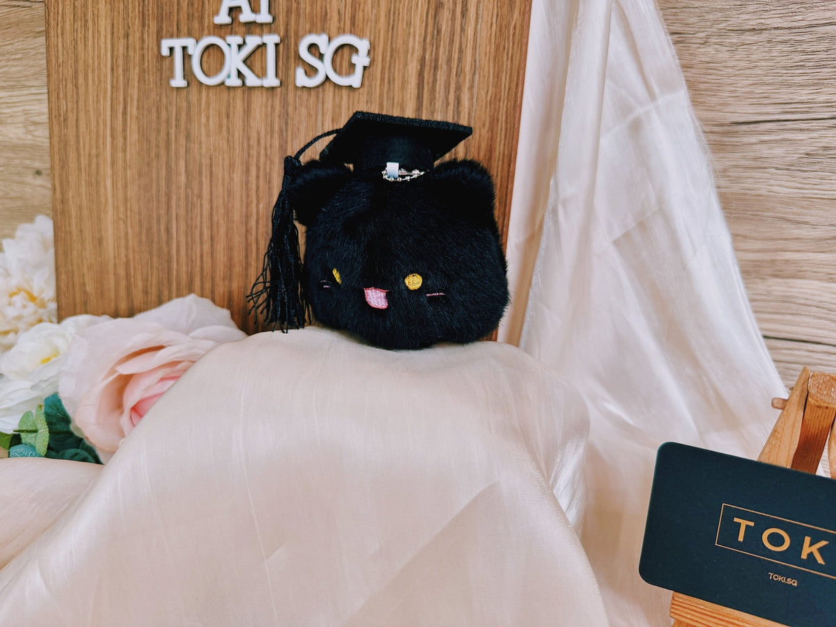 ( Cat with Tail - Black (13CM)) - Singapore Graduation Flower Bouquet ...