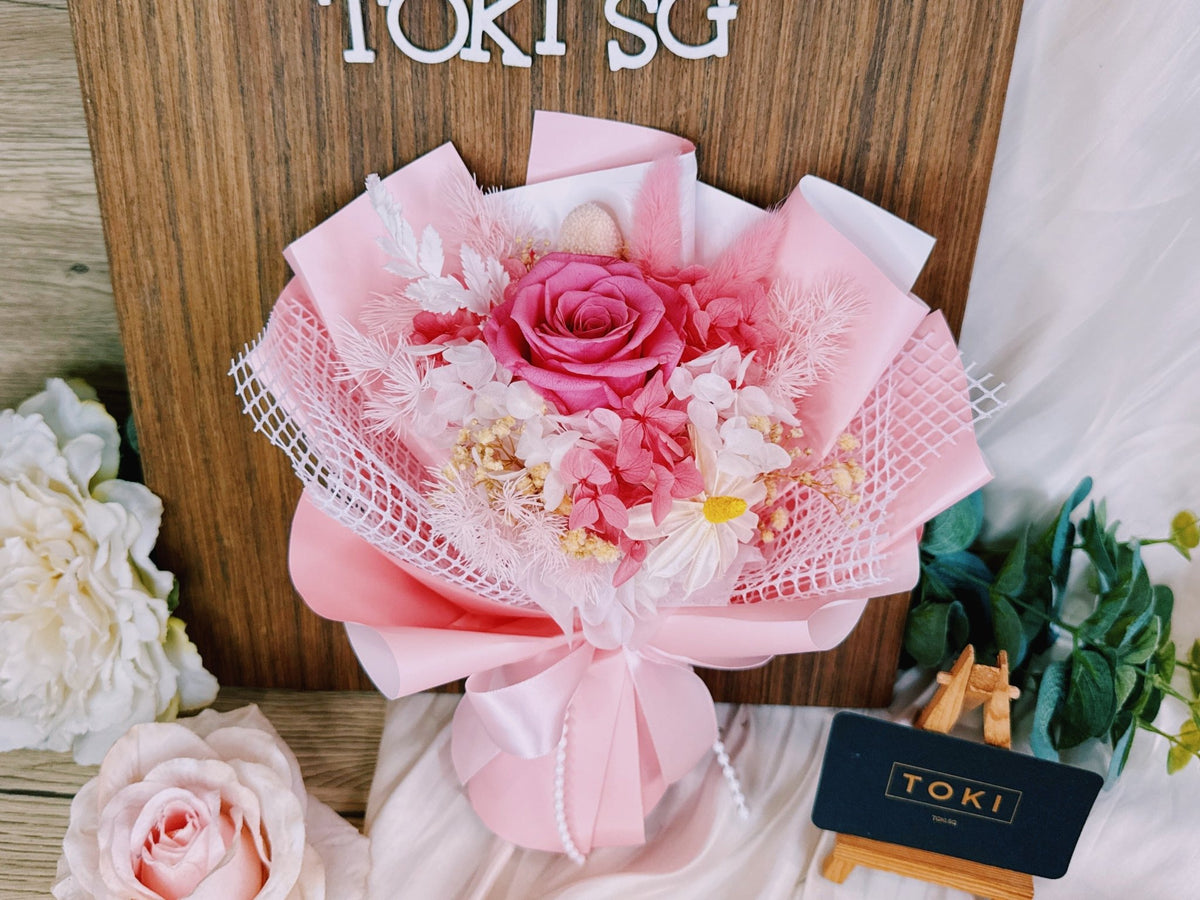 Singapore Online Florist, TOKI.SG - "ROSEmance" - Pink, Flowers