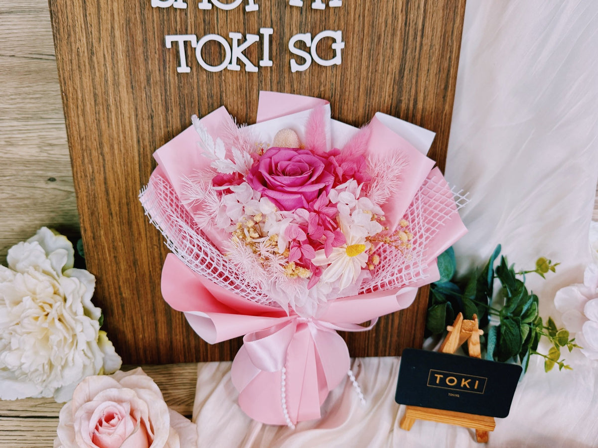Singapore Online Florist, TOKI.SG - "ROSEmance" - Pink, Flowers