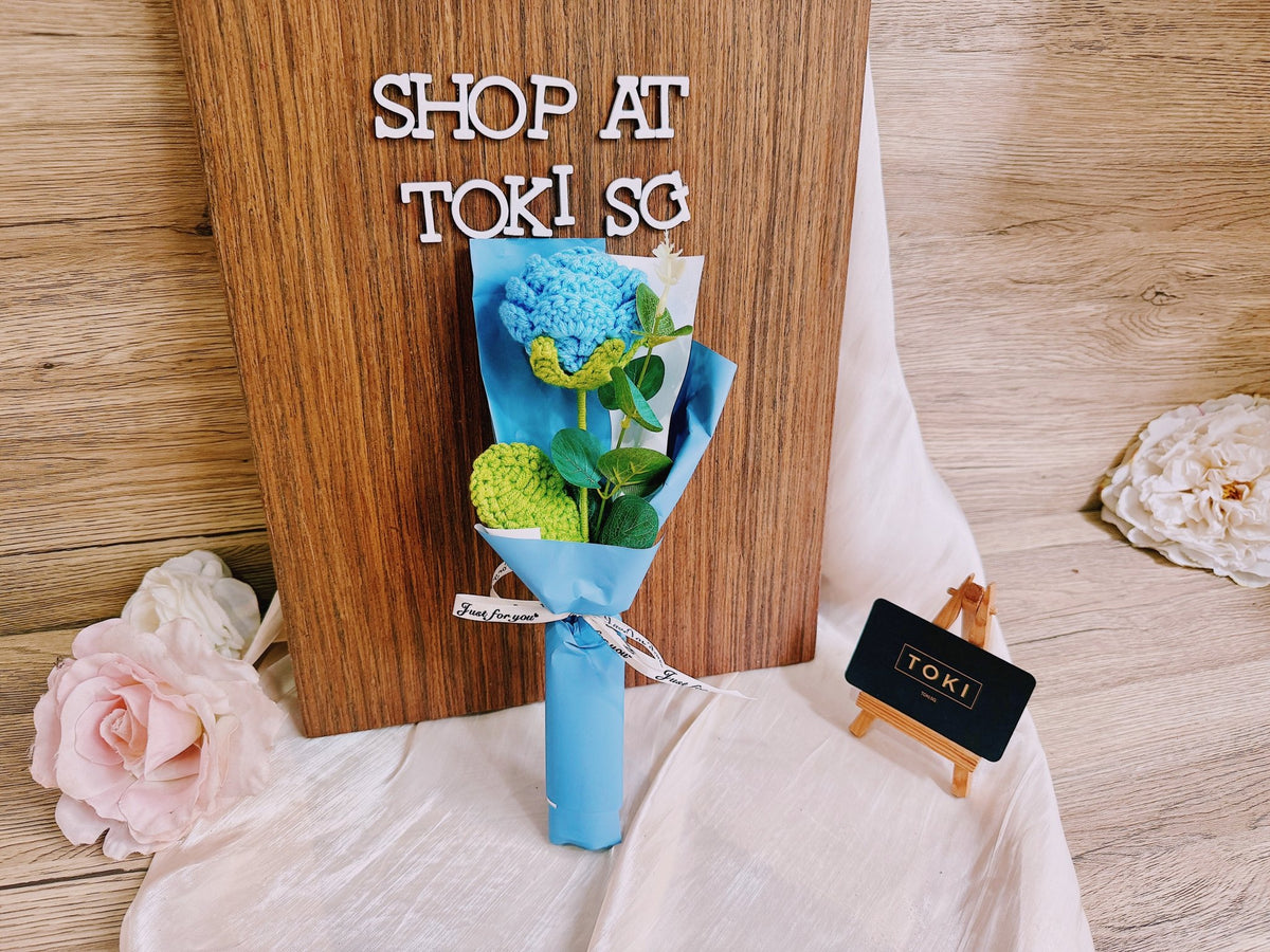 Singapore Online Florist, TOKI.SG - Single Stalk Flower - Blue Rose ...